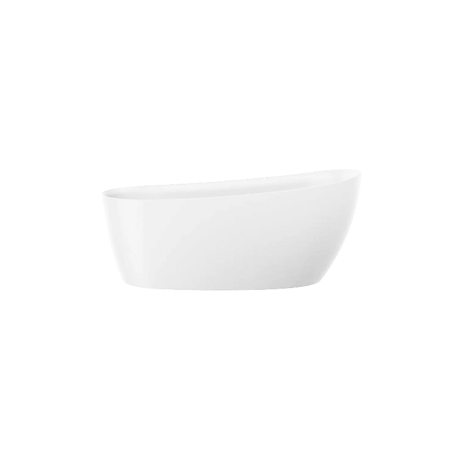Agua Canada | Bianca-ii 68’’ Oval Glossy White Freestanding Bathtub - II