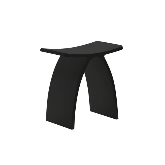 Agua Canada | Deko-bk Matte Black Solid Surface Shower Bench