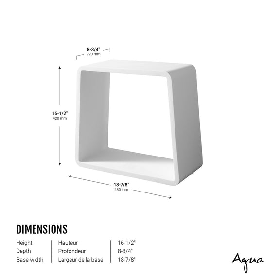 Agua Canada | Dodu-w Matte White Solid Surface Shower Bench