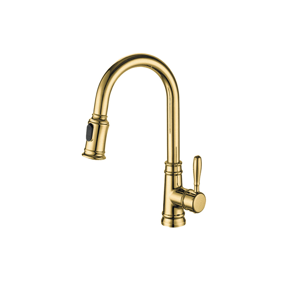 Agua Canada | Monaco-gd Single Handle Brushed Brass (Gold) Kitchen Faucet