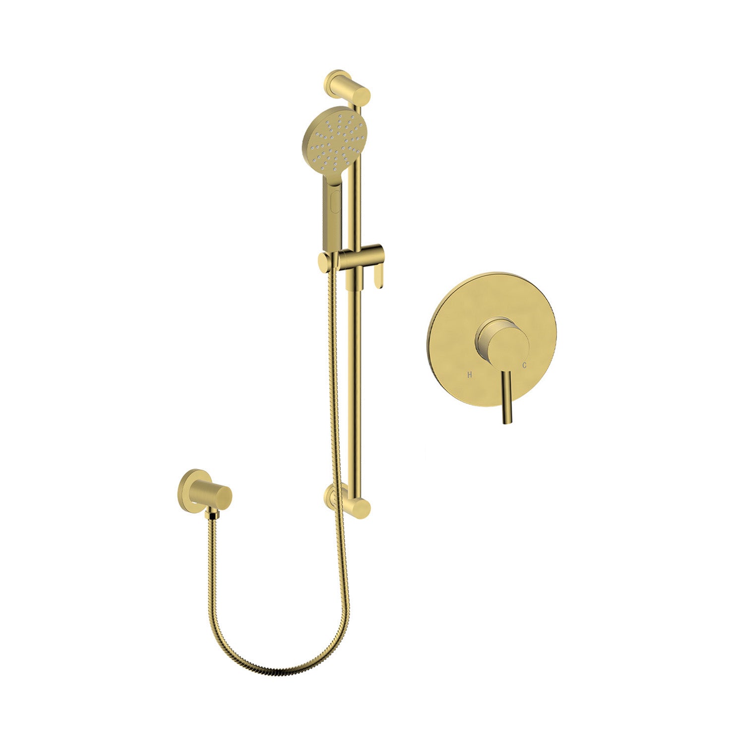 Agua Canada | Velia-gd Shower Set with Hand Shower on Rail and Separate ...