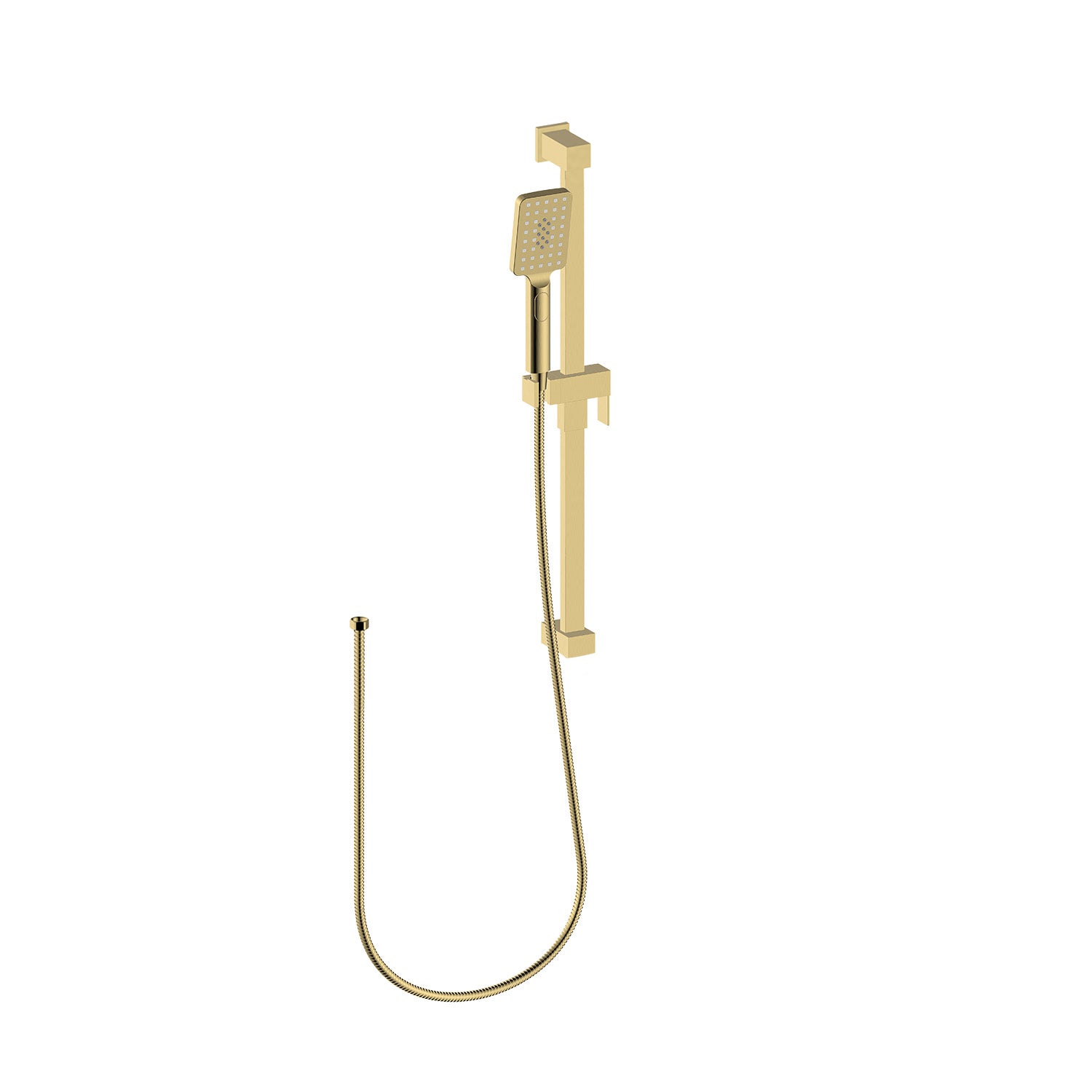 Agua Canada | Vittorio-gd Shower Rail, Hose and Handshower in Brushed Brass
