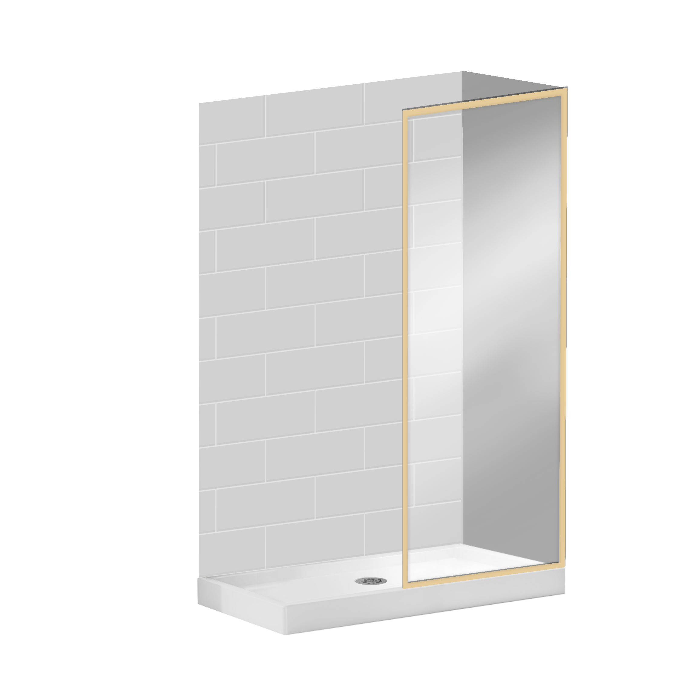 Agua Canada | Alberto3679-gd Brushed Brass (GOLD) Fixed Shower Panel 36 ...